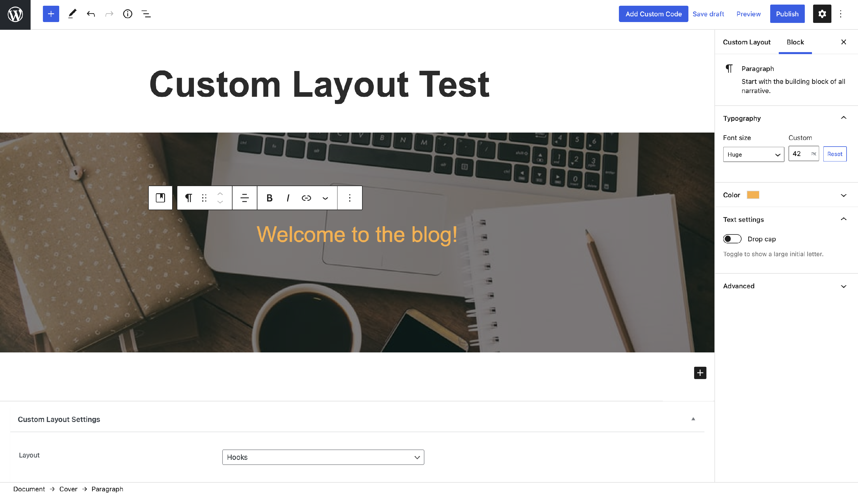 How to create a Page Header for Blog using the Custom Layouts Module - ThemeIsle Docs