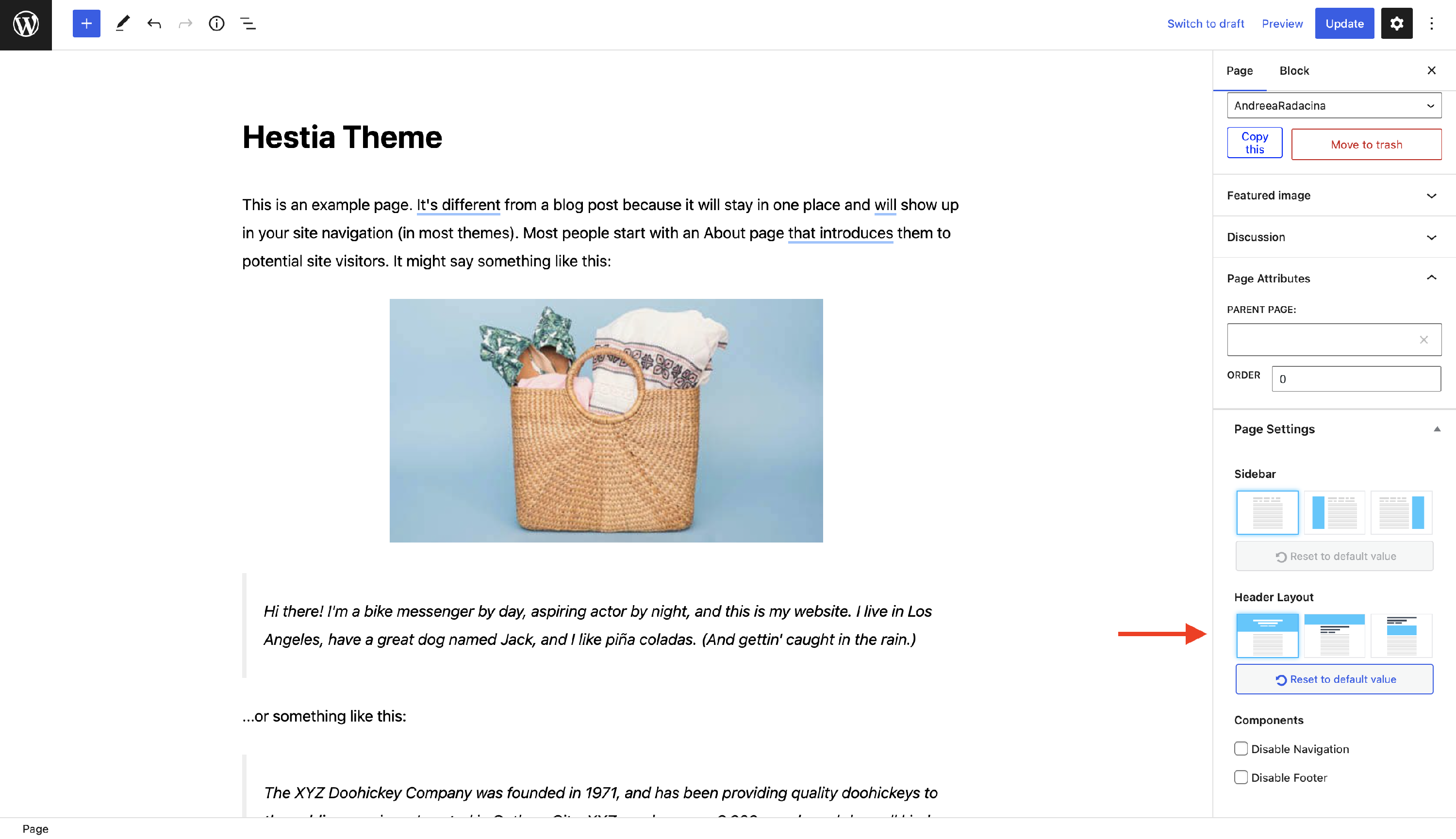 Hestia Page/Posts Layout - ThemeIsle Docs