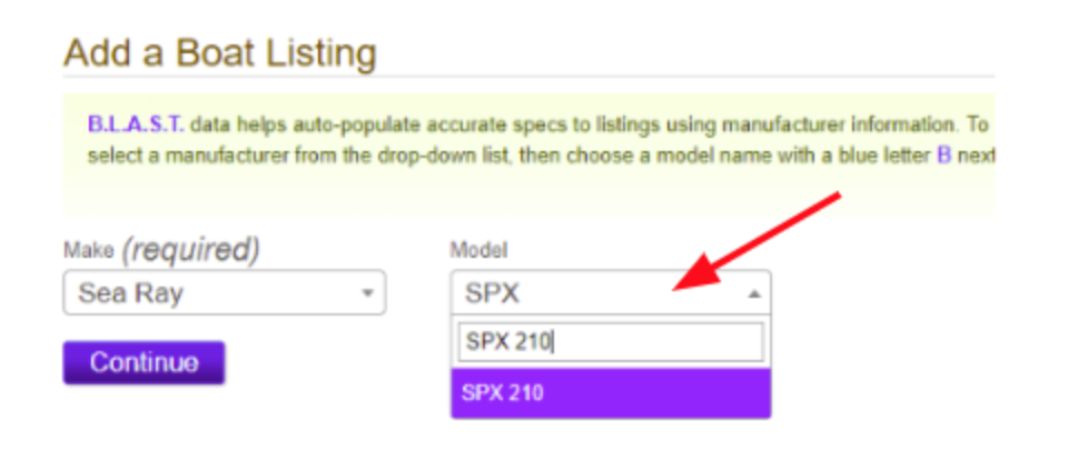 How to build a listing using BLAST data - BoatWizard Help Center