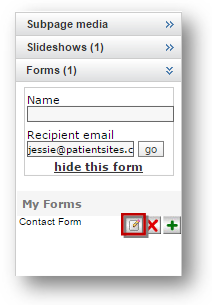 Adding a Submission/Contact Form - PatientSites Knowledge Base