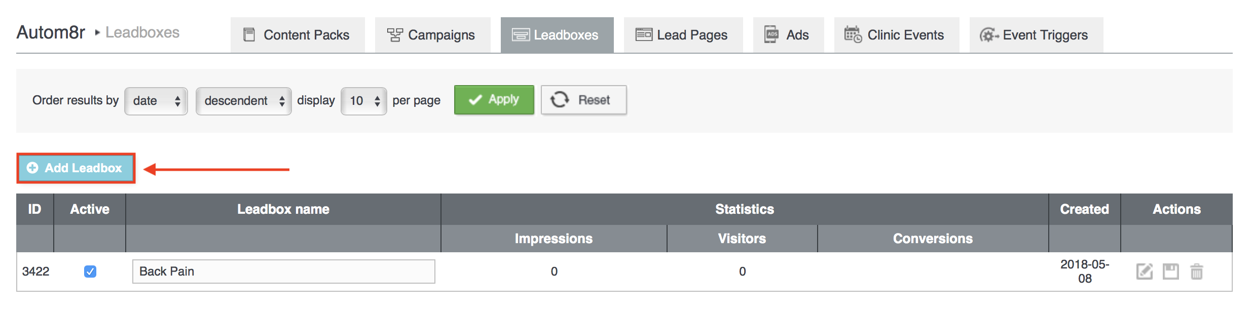 Adding a New Leadbox - PatientSites Knowledge Base