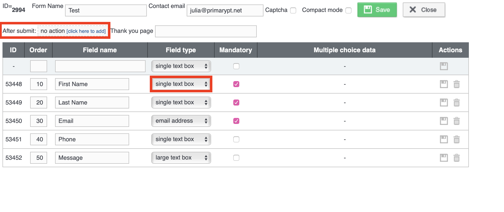 Adding a Submission/Contact Form - PatientSites Knowledge Base