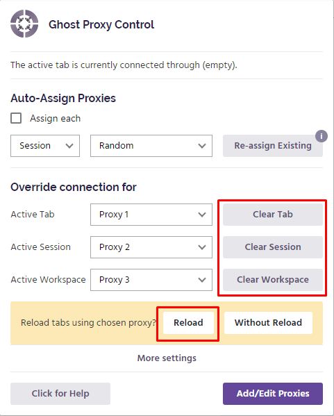 Ghost Proxy Control - Ghost Browser