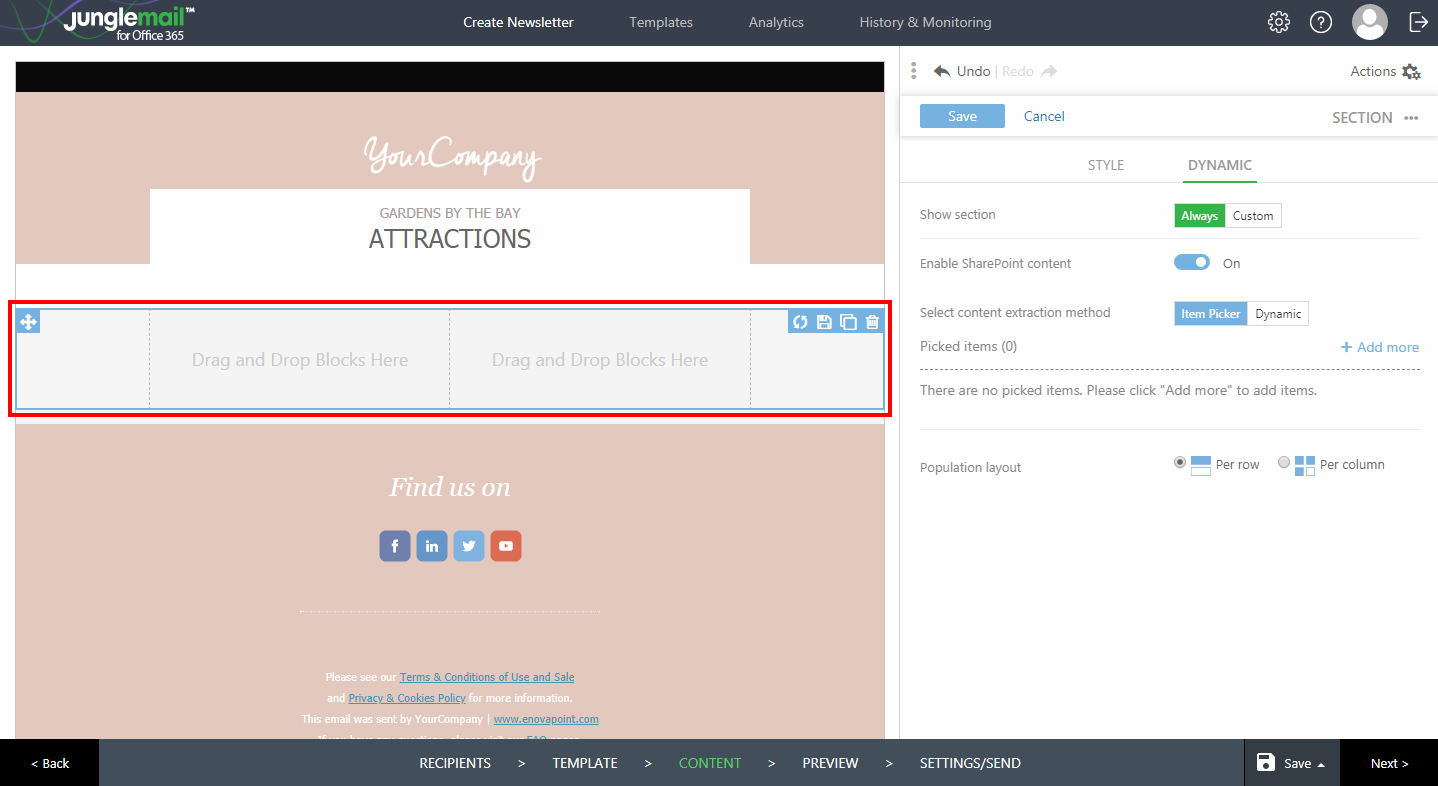 Dynamic Content - JungleMail 365 Documentation