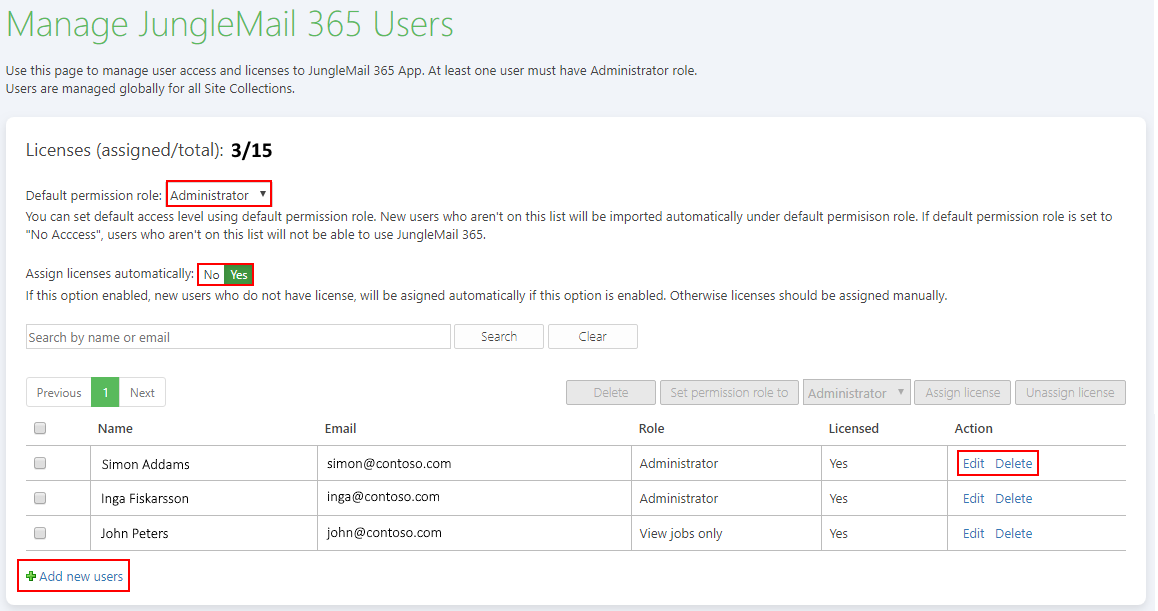 General settings - JungleMail 365 Documentation