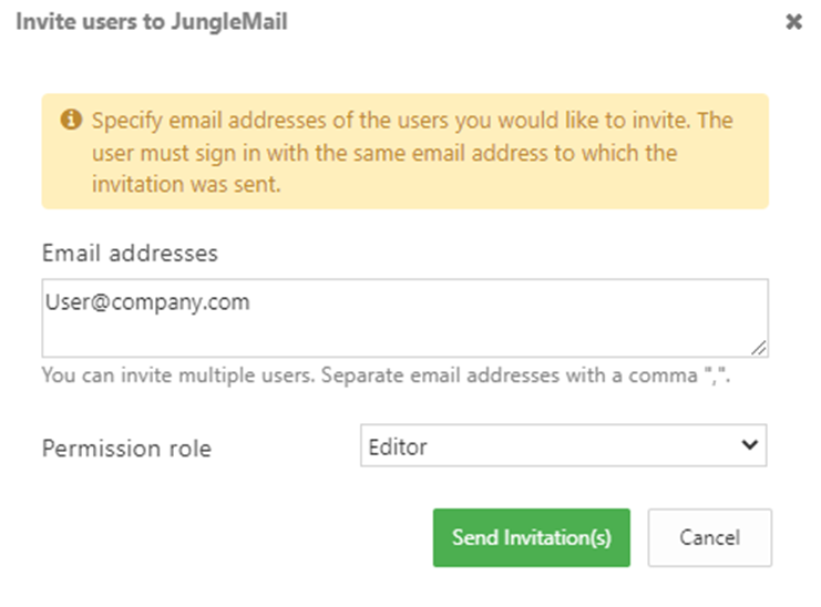 Adding users - JungleMail 365 Documentation
