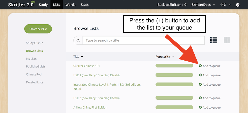 Getting Started - Skritter