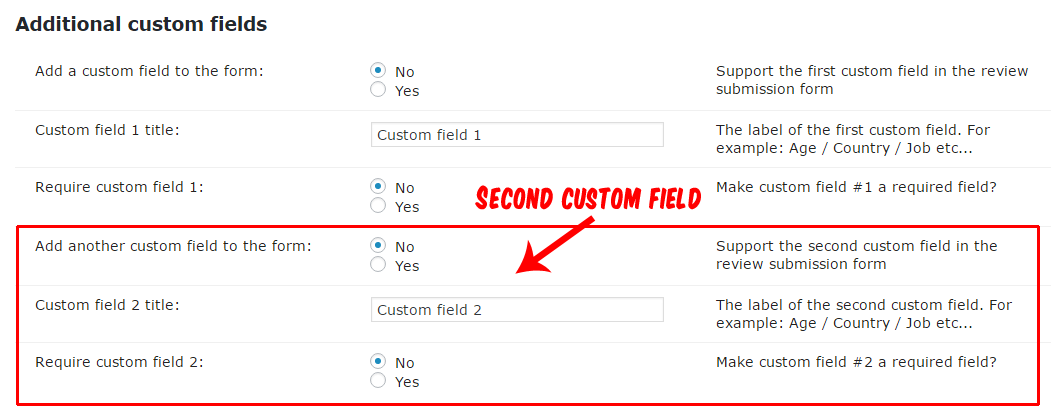 CM Reviews and Ratings - How To - Add Custom Fields to the Review Form - CreativeMinds Products ...