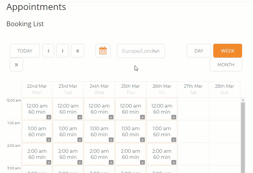 Appointments Booking - Calendars - Creating Calendars - CreativeMinds ...