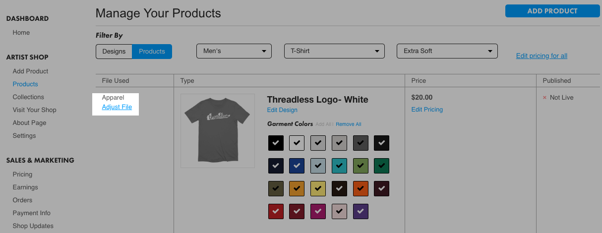 Updating Product Design Files - Threadless Artist Shops