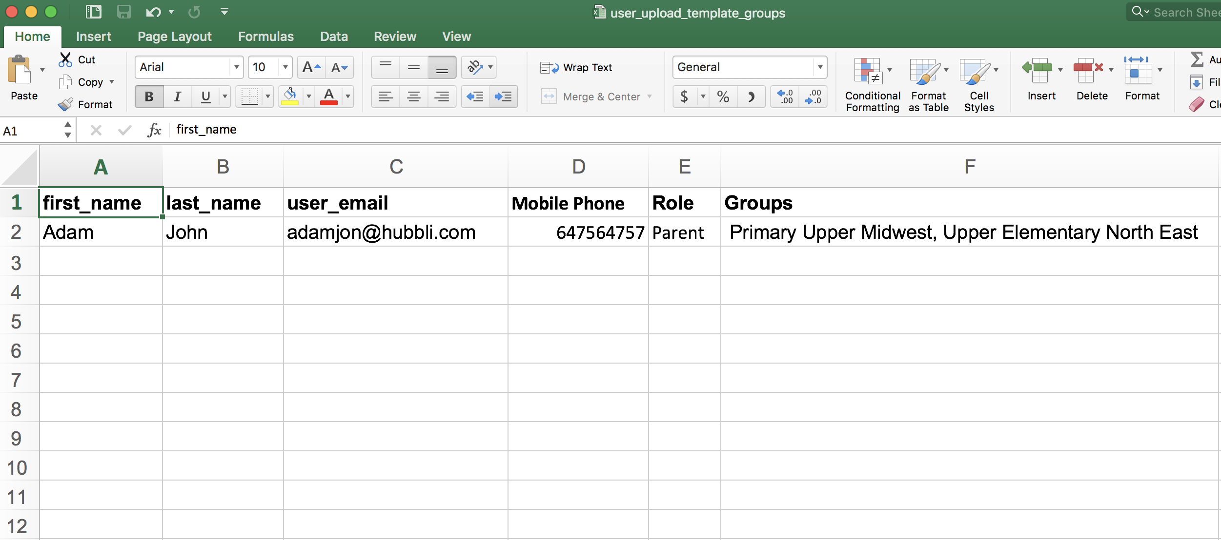 How to prepare user import list for group communication - Hubbli ...