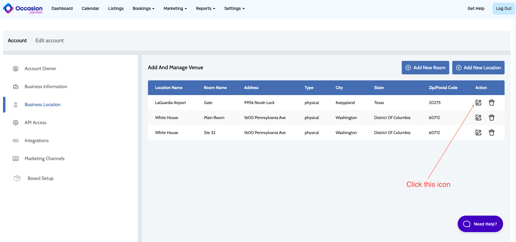 Add, Edit and Remove Locations and Rooms - Occasion Knowledge Base