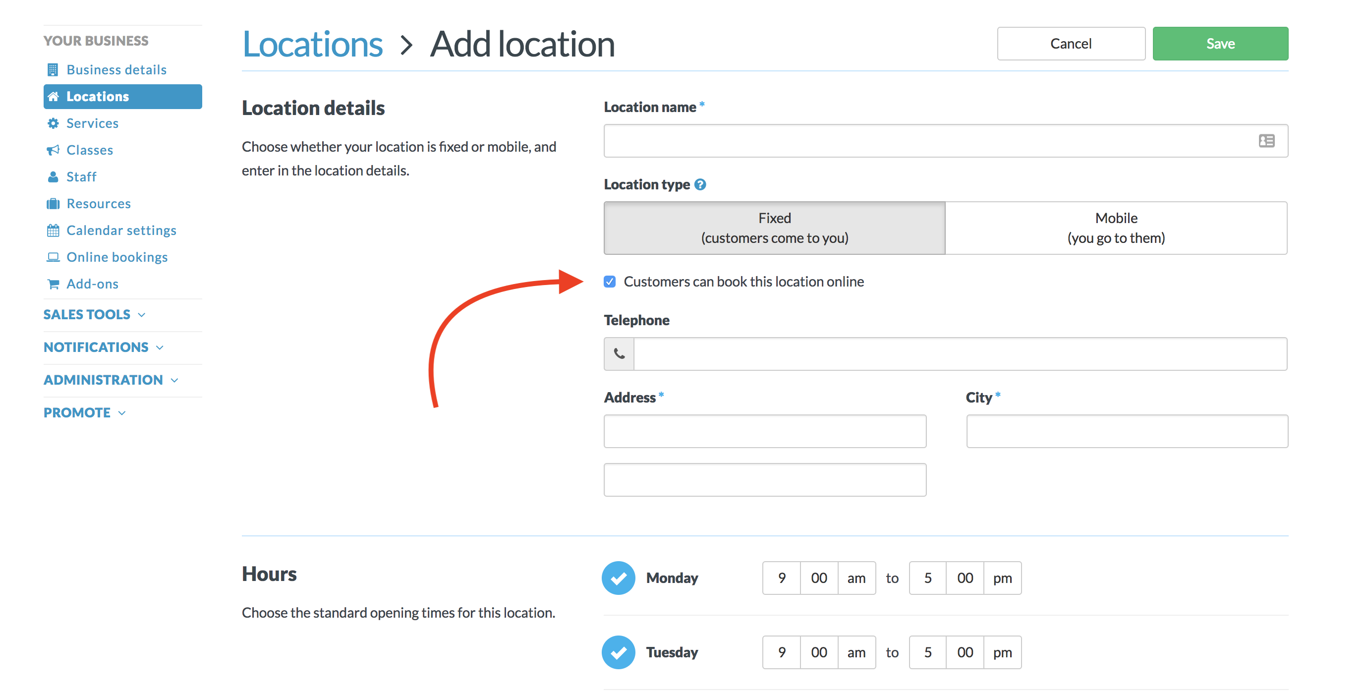 How to add locations – Timely