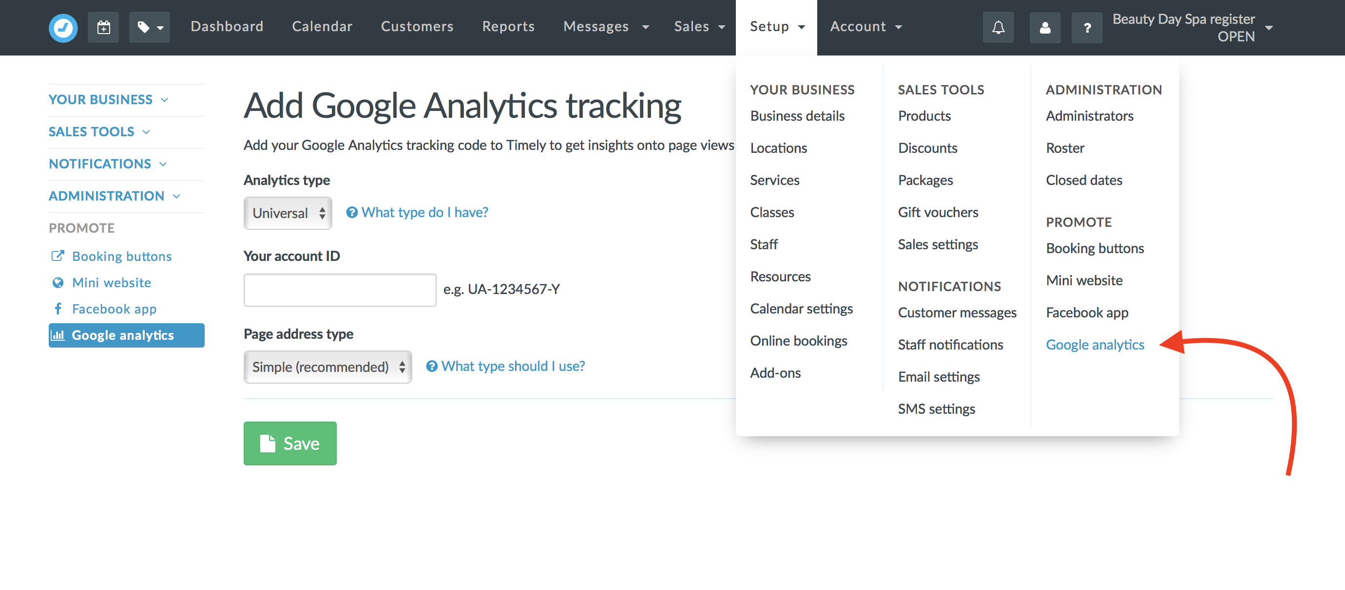 Add Google Analytics tracking to Timely – Timely