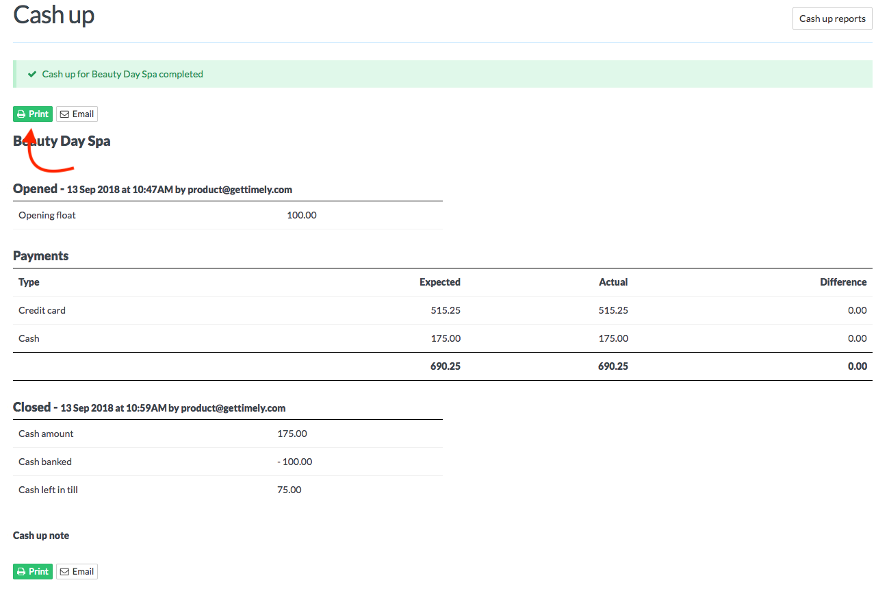 How to perform a cash up – Timely