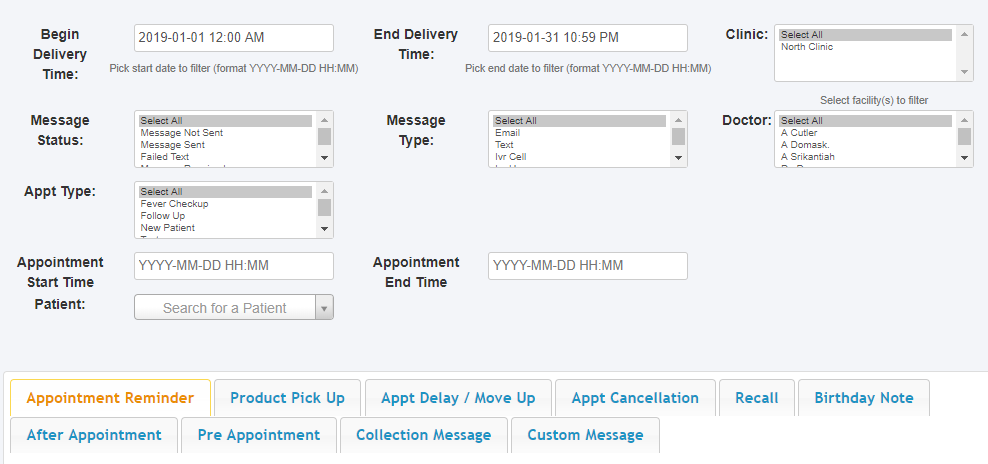 Using Message Logs to View Message Status