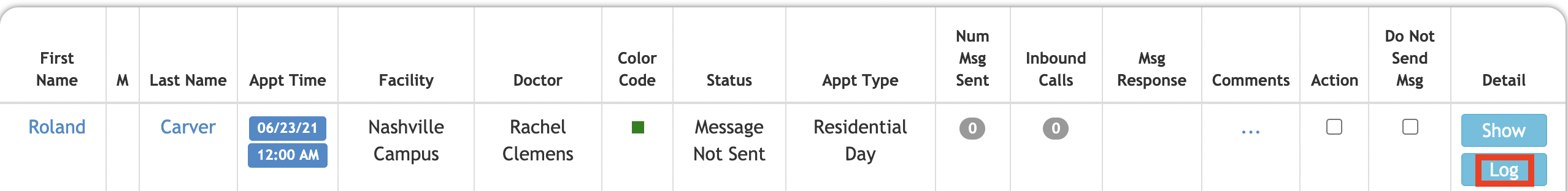 Where can I research a patient's reminder messages?