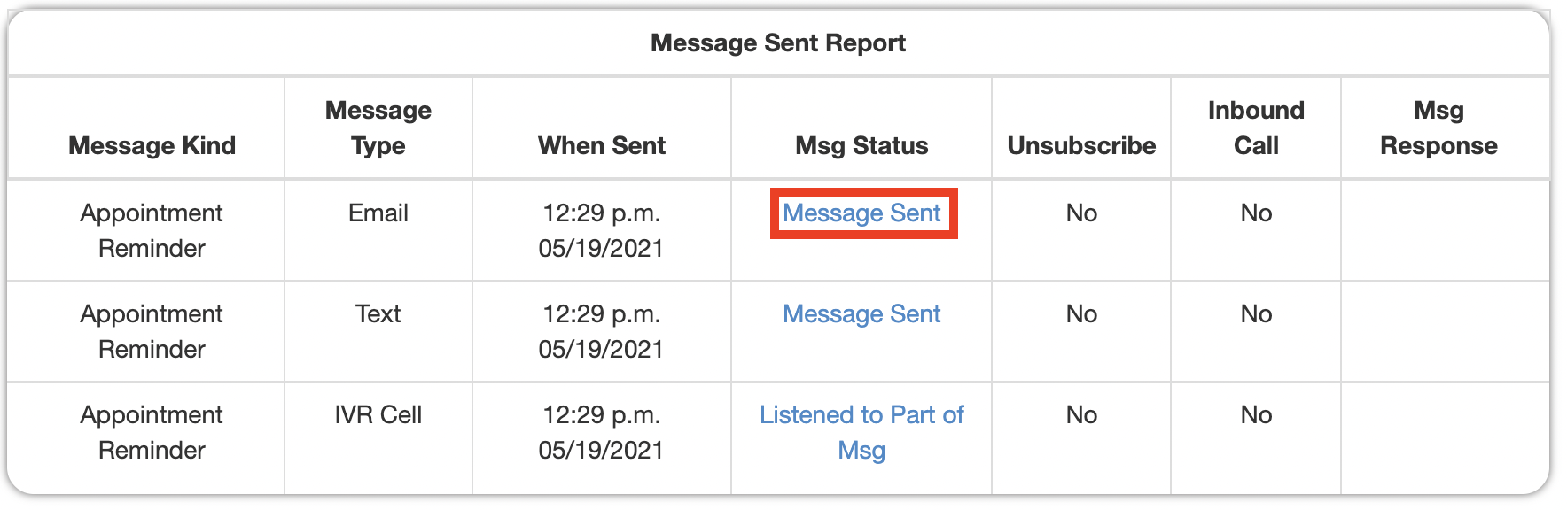 Where can I research a patient's reminder messages?