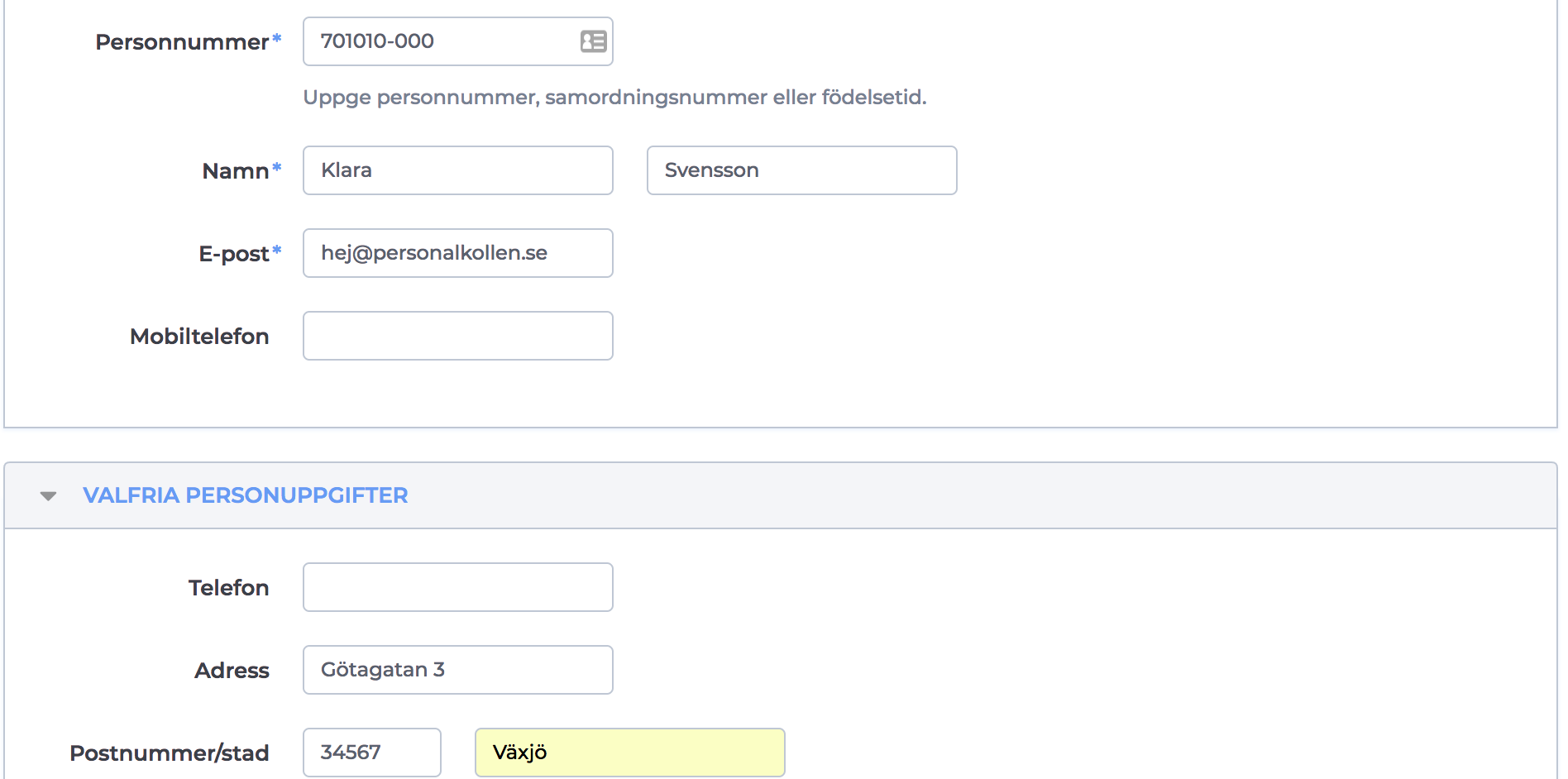 Personal som saknar person- eller samordningsnummer - Personalkollens ...