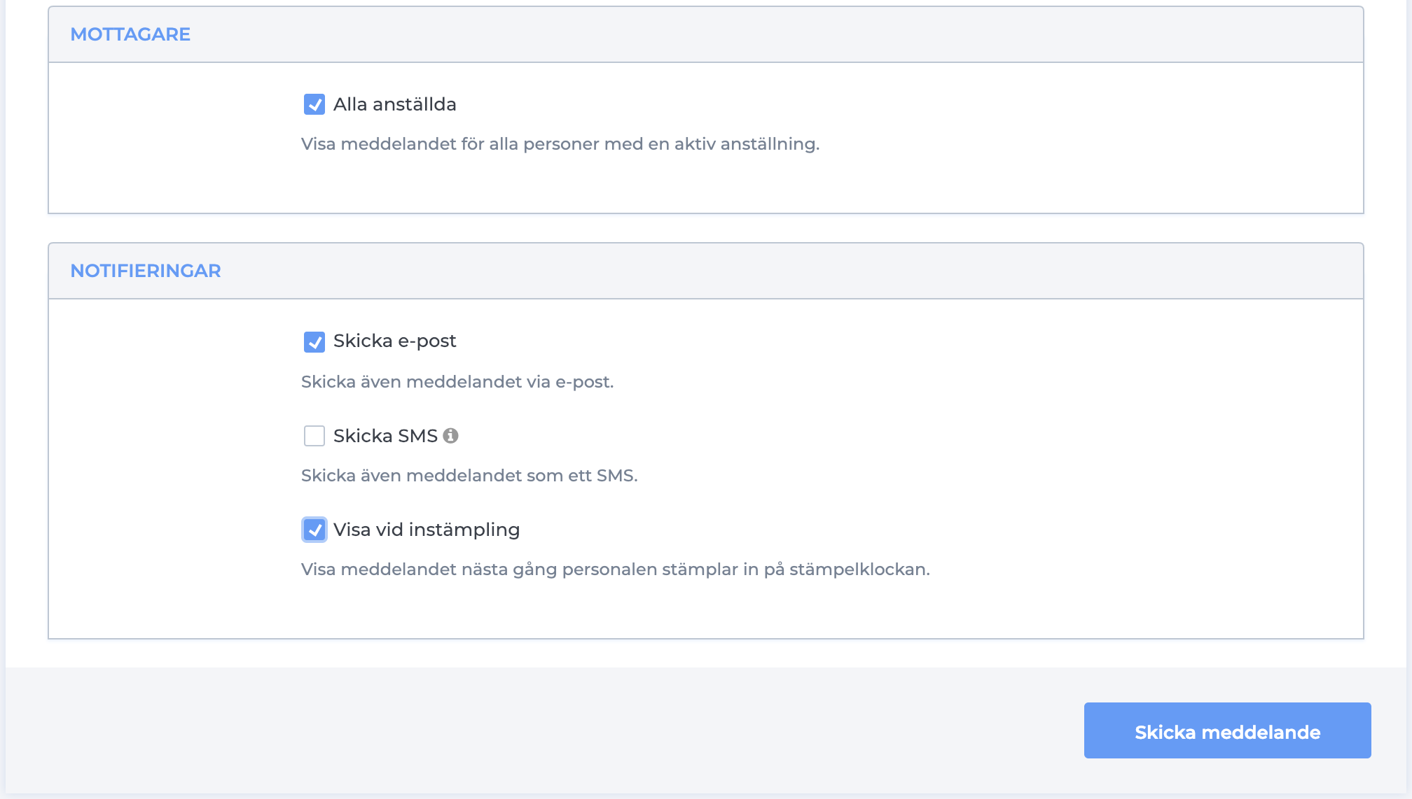 Meddelanden-funktionen - Personalkollens kunskapsbank