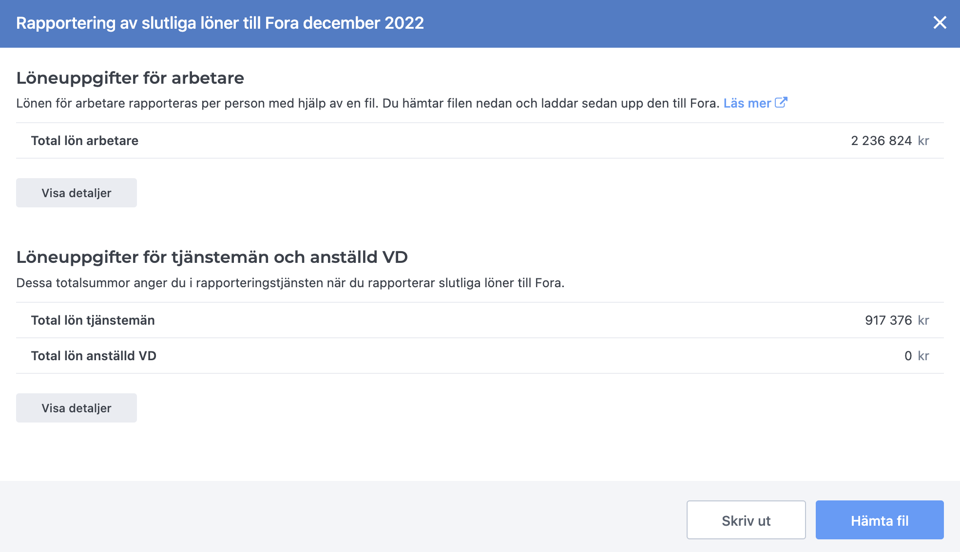 Rapportering till Fora - Personalkollens kunskapsbank