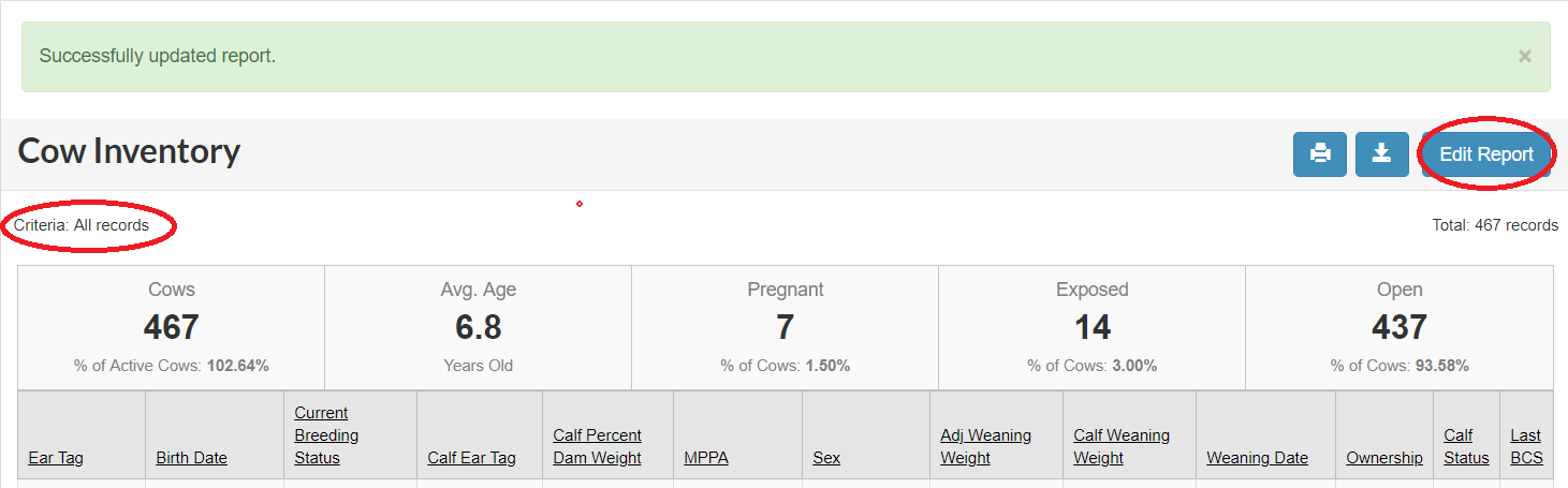 Customizing Reports - CattleMax Help