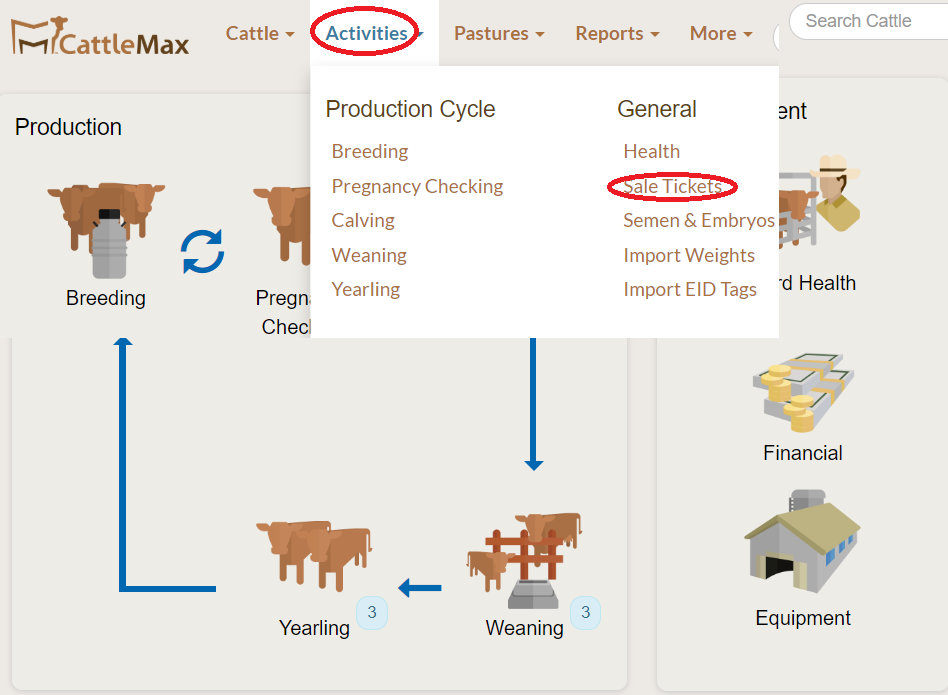 Sales Tickets - Creation, editing - CattleMax Help