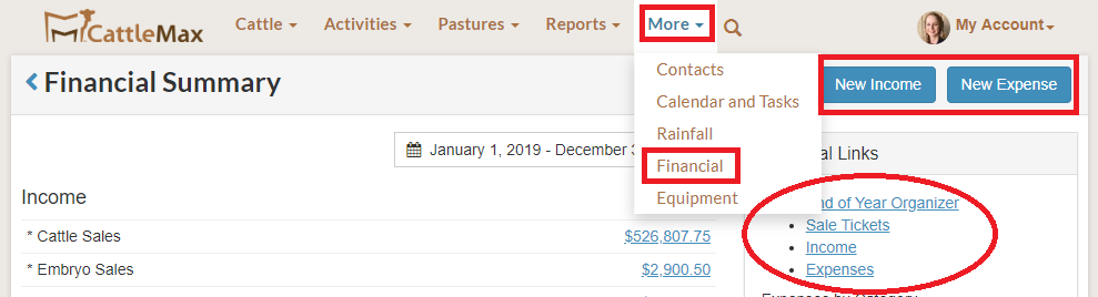 Ranch-Related Financial Record Keeping - CattleMax Help
