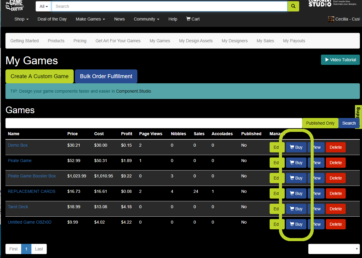 How to Order Your Game - The Game Crafter