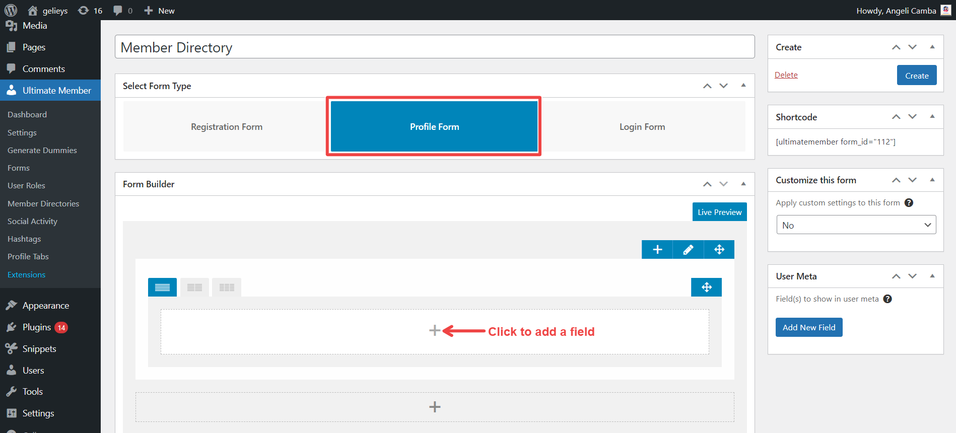 Profile Tab with a Member Directory inside - Ultimate Member