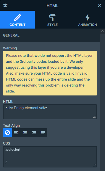 HTML Layer - Smart Slider Documentation