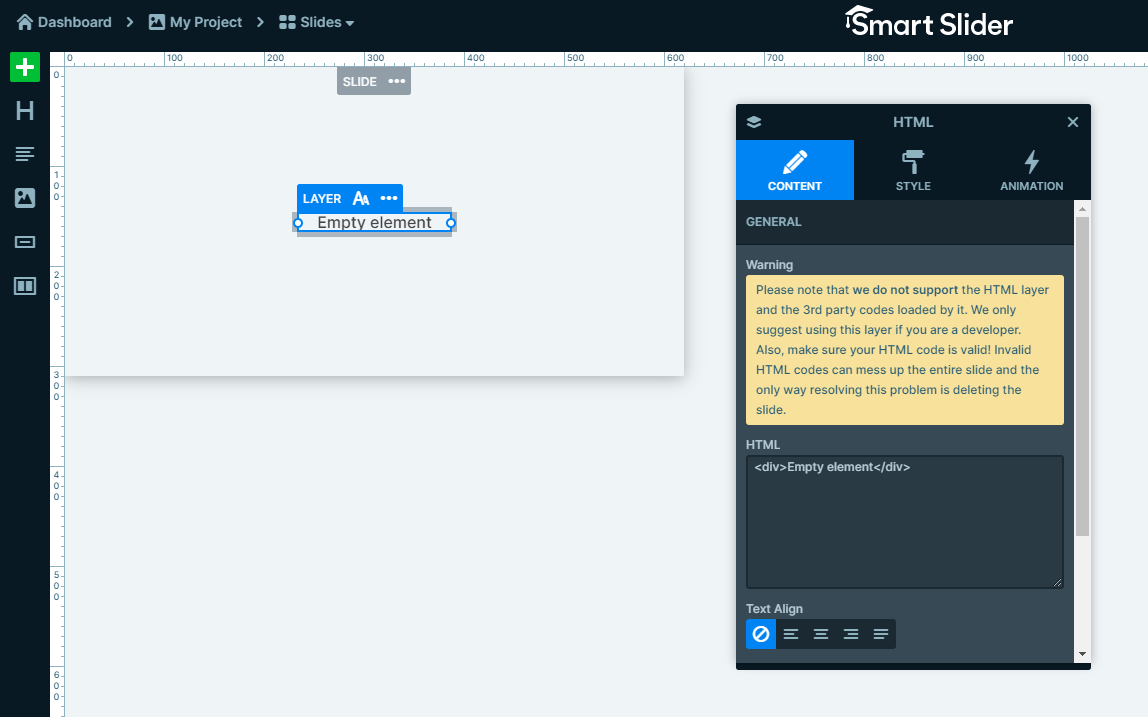 HTML Layer - Smart Slider Documentation