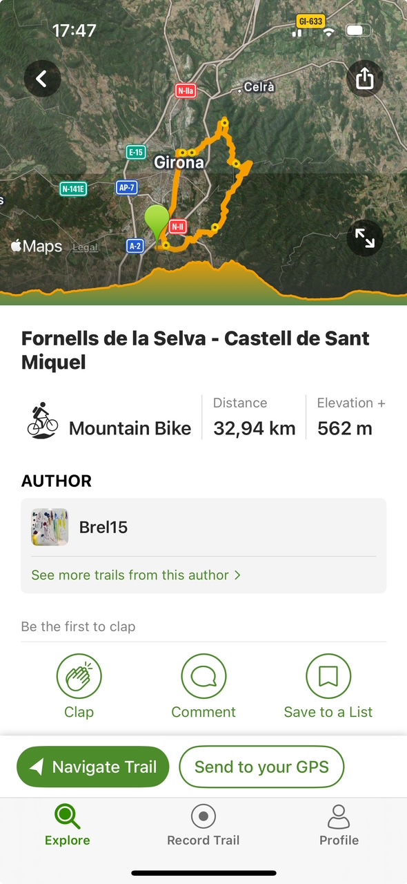 How to navigate a trail from the App - Wikiloc Help
