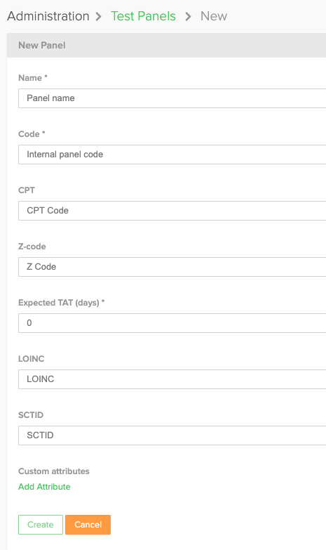 Adding a New Test Panel - Ovation Diagnostic
