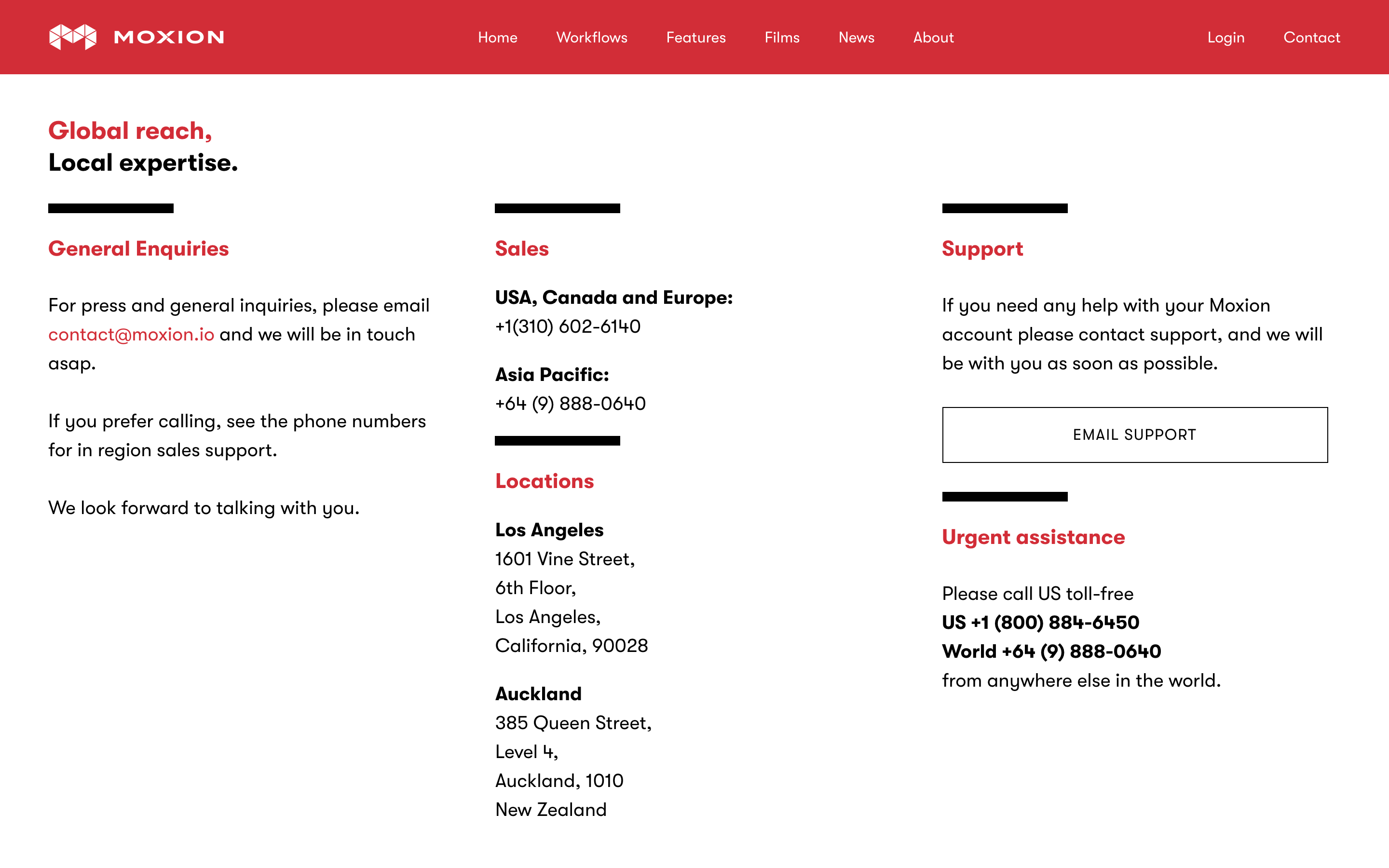 Contacting Moxion Support - Moxion Guides