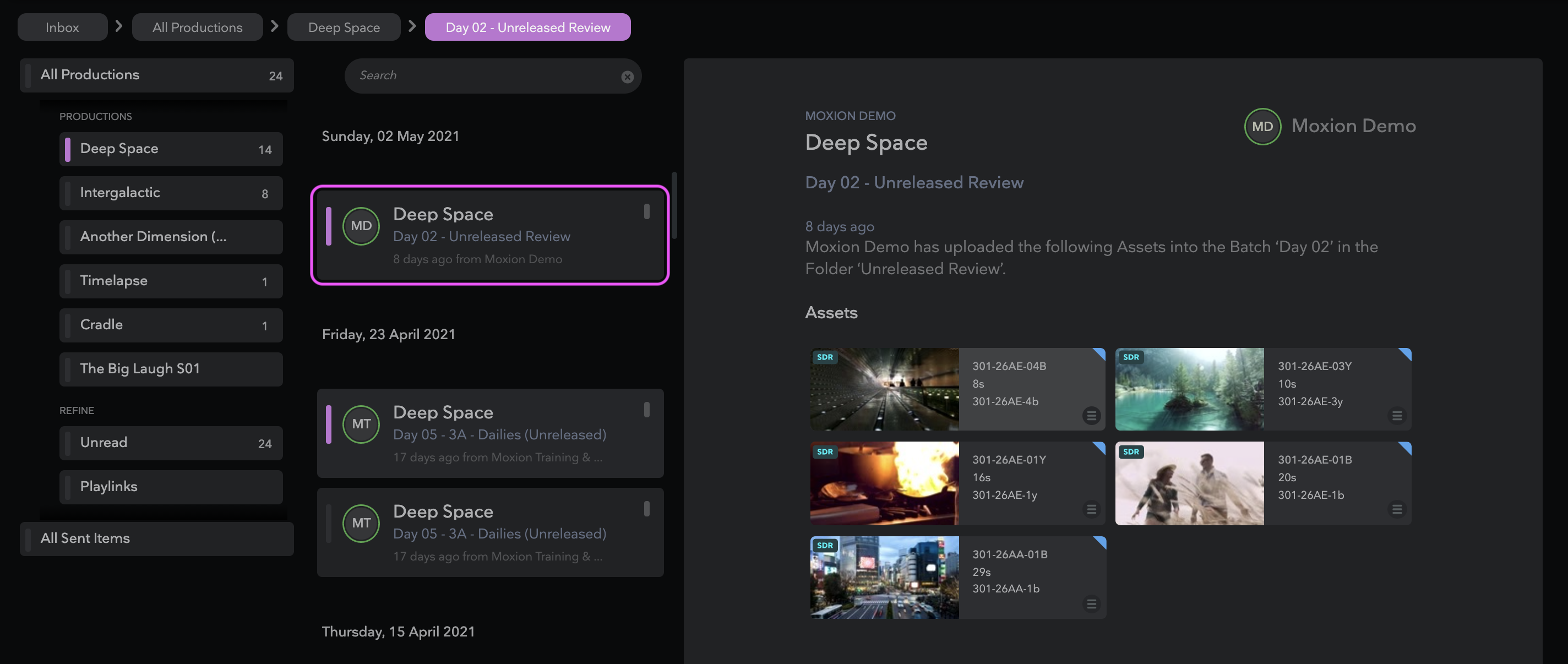 Getting started with Moxion for Finishing Review - Moxion Guides