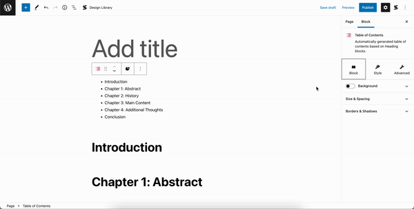 How to Use the Table of Contents Block - Stackable