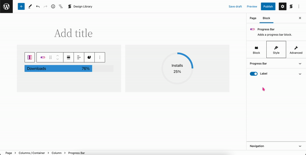 How to Use the Progress Bar and Progress Circle Blocks - Stackable