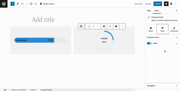 How to Use the Progress Bar and Progress Circle Blocks - Stackable