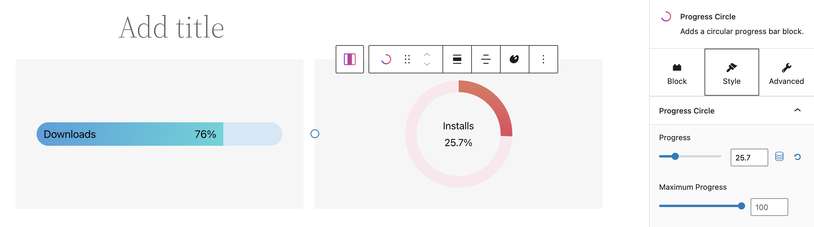 How to Use the Progress Bar and Progress Circle Blocks - Stackable