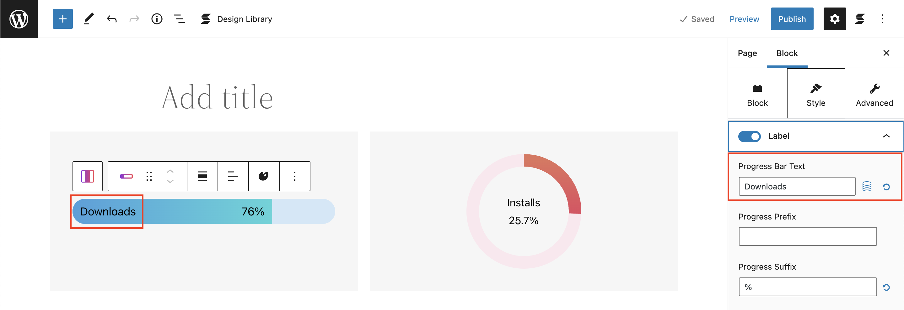 How to Use the Progress Bar and Progress Circle Blocks - Stackable