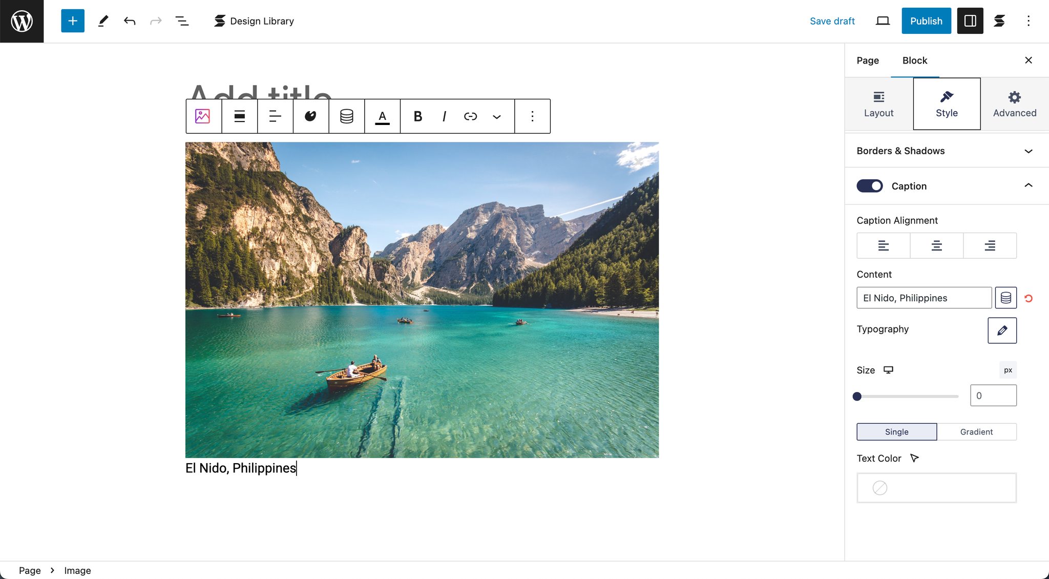 How to Add an Image Caption - Stackable