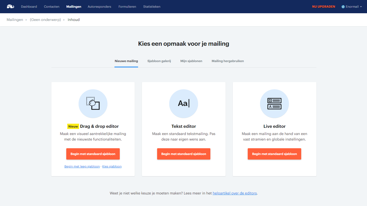 Beginnen met Enormail - Enormail Kennisbank