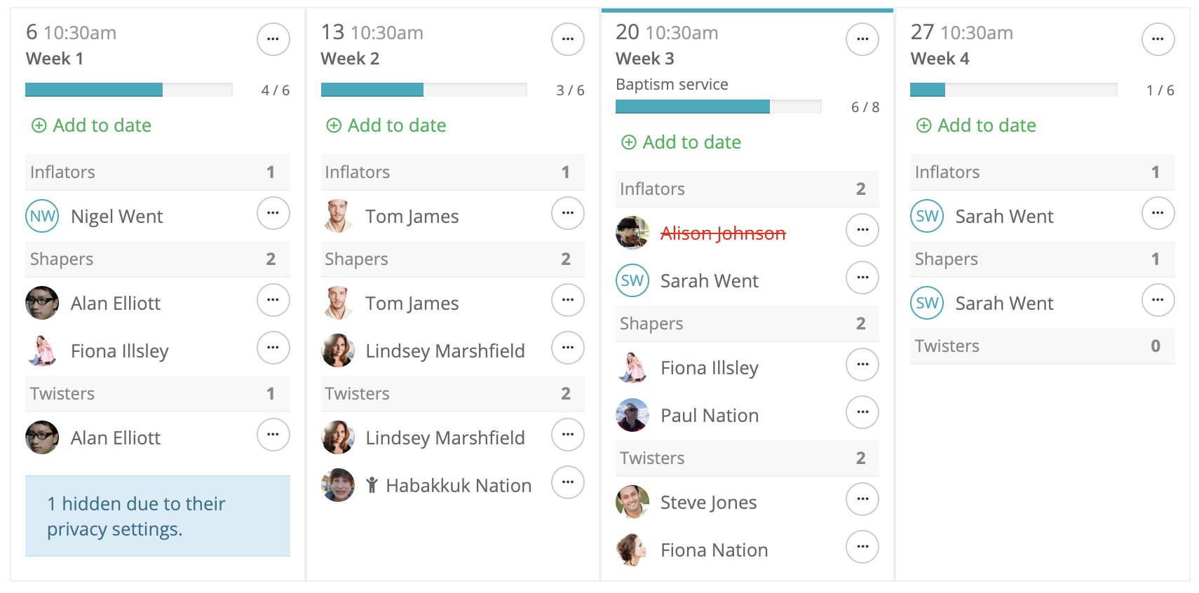 Working with rotas in My ChurchSuite - ChurchSuite Support Articles