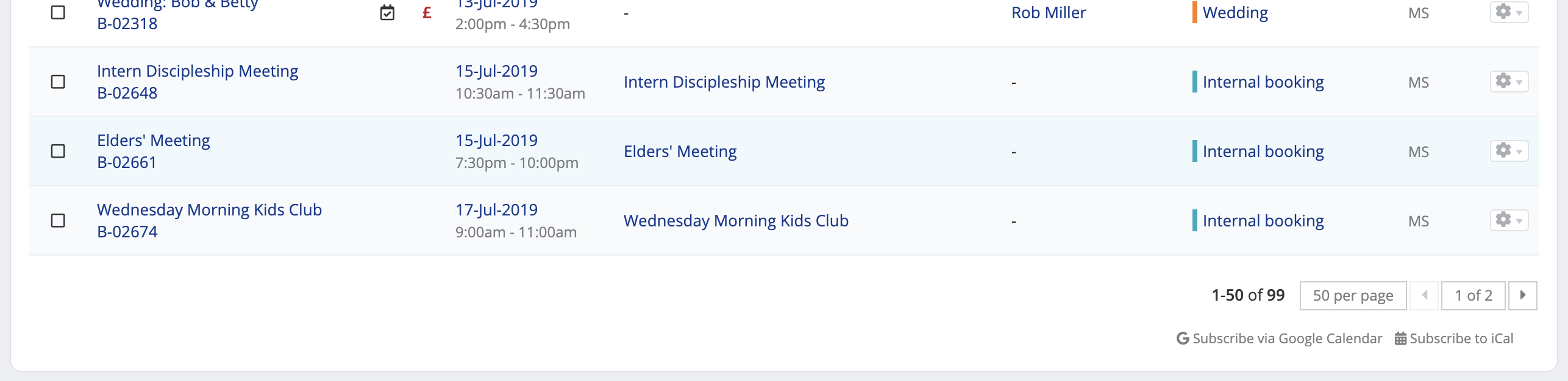 Subscribing to an iCal feed of events, bookings and leave - ChurchSuite ...
