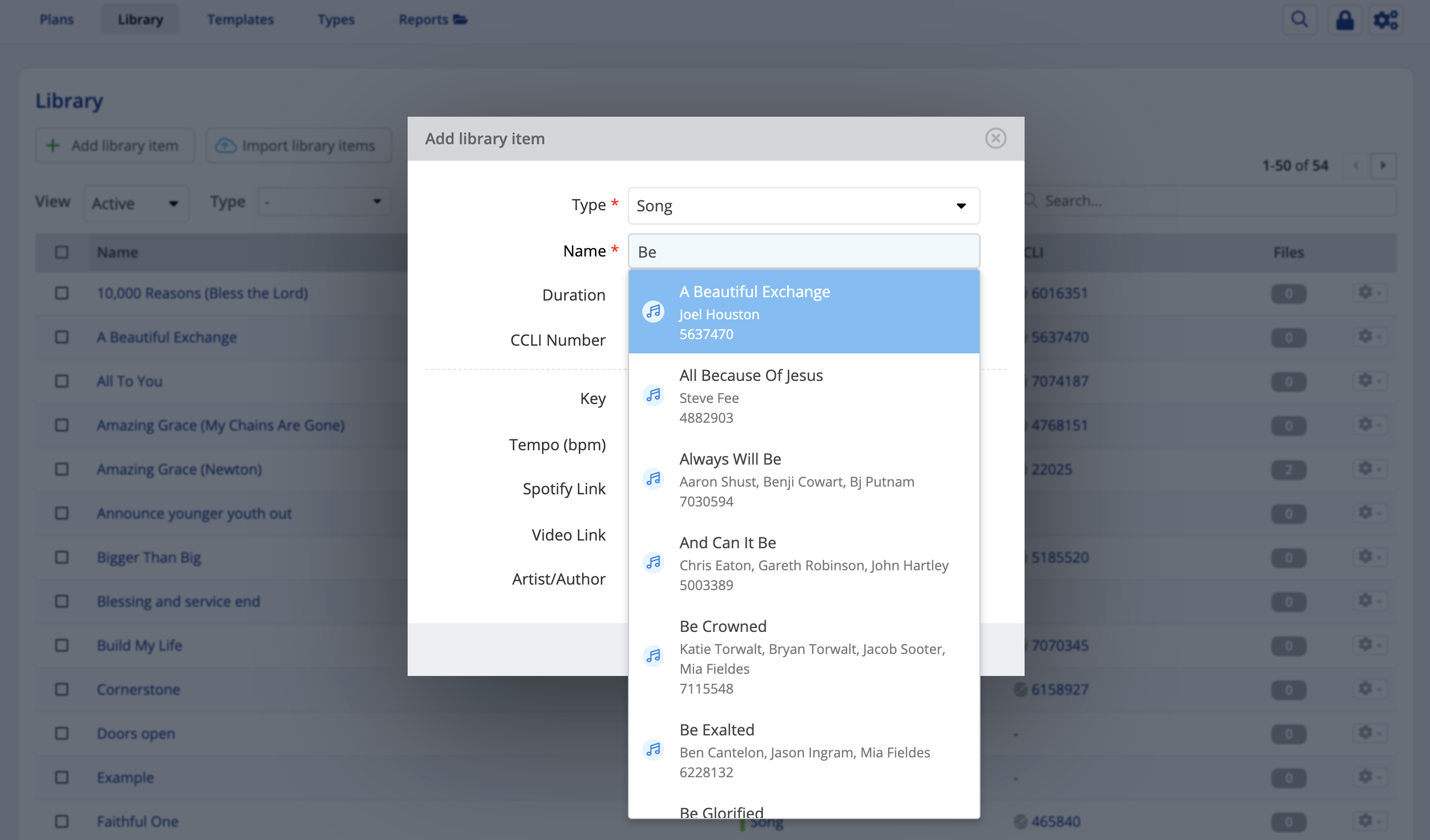 Adding library items - ChurchSuite Support Articles
