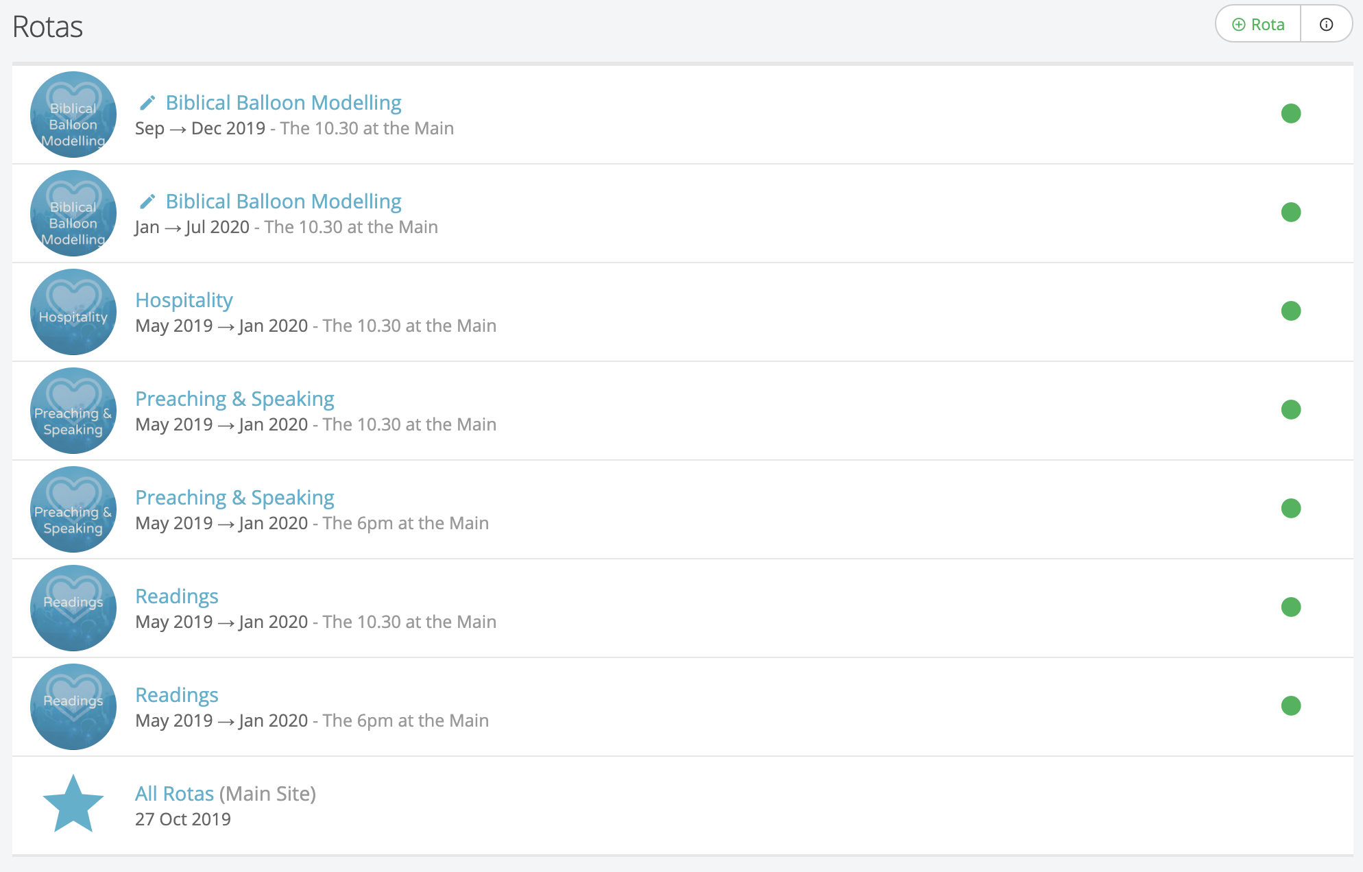 Getting started with the Rotas module - ChurchSuite Support Articles