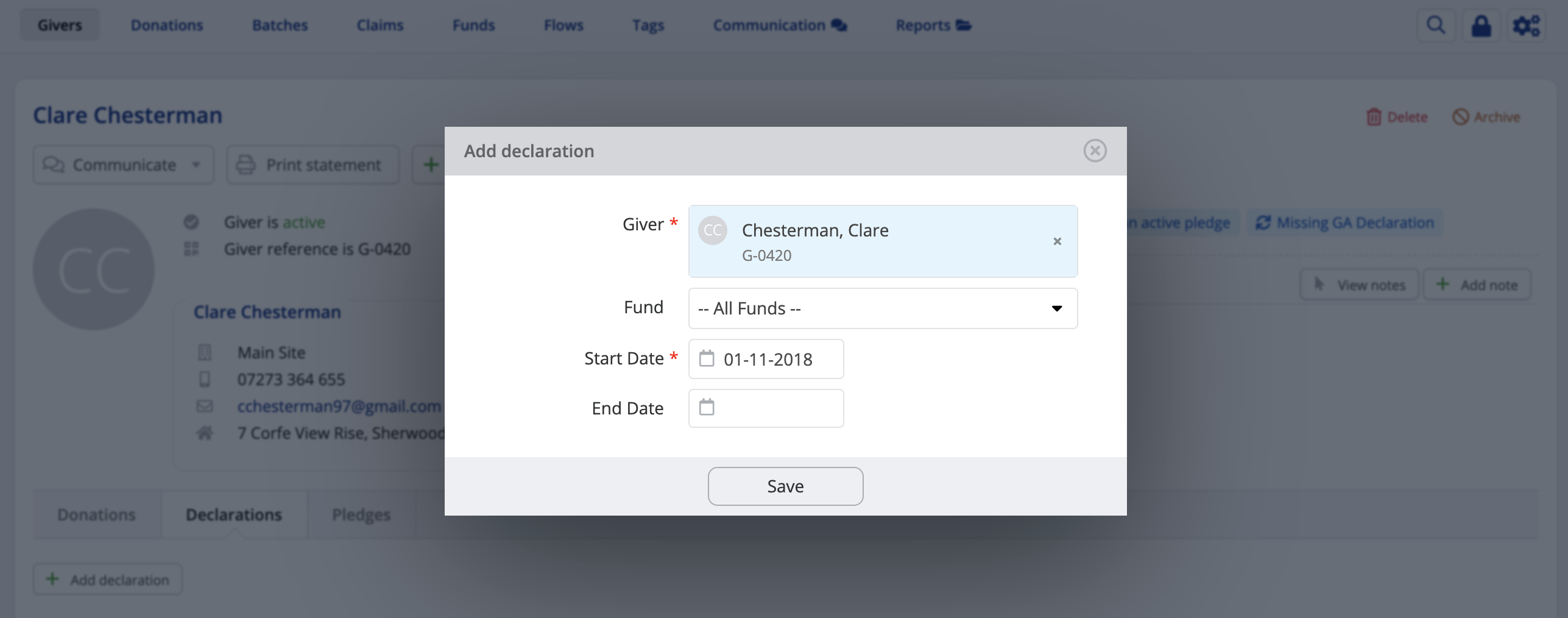 Managing your Gift Aid declarations (UK only) - ChurchSuite Support ...