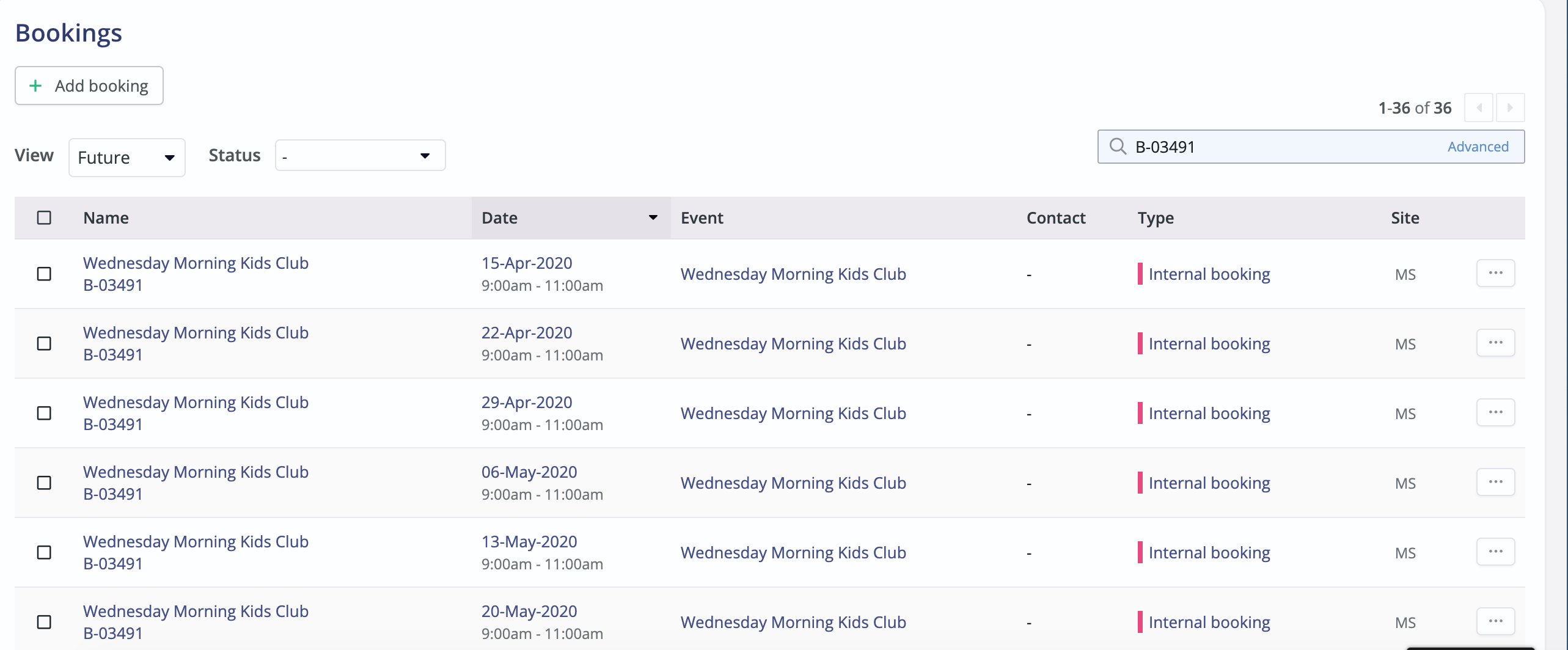 Adding and viewing bookings - ChurchSuite Support Articles