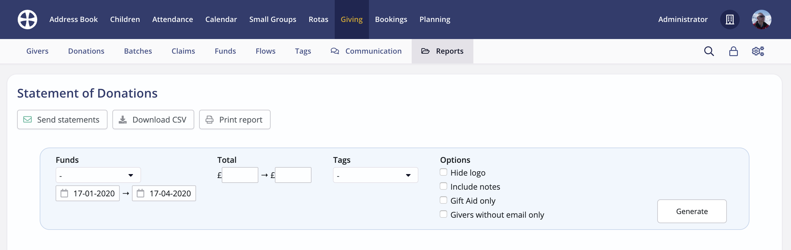 Getting started with the Giving module - ChurchSuite Support Articles